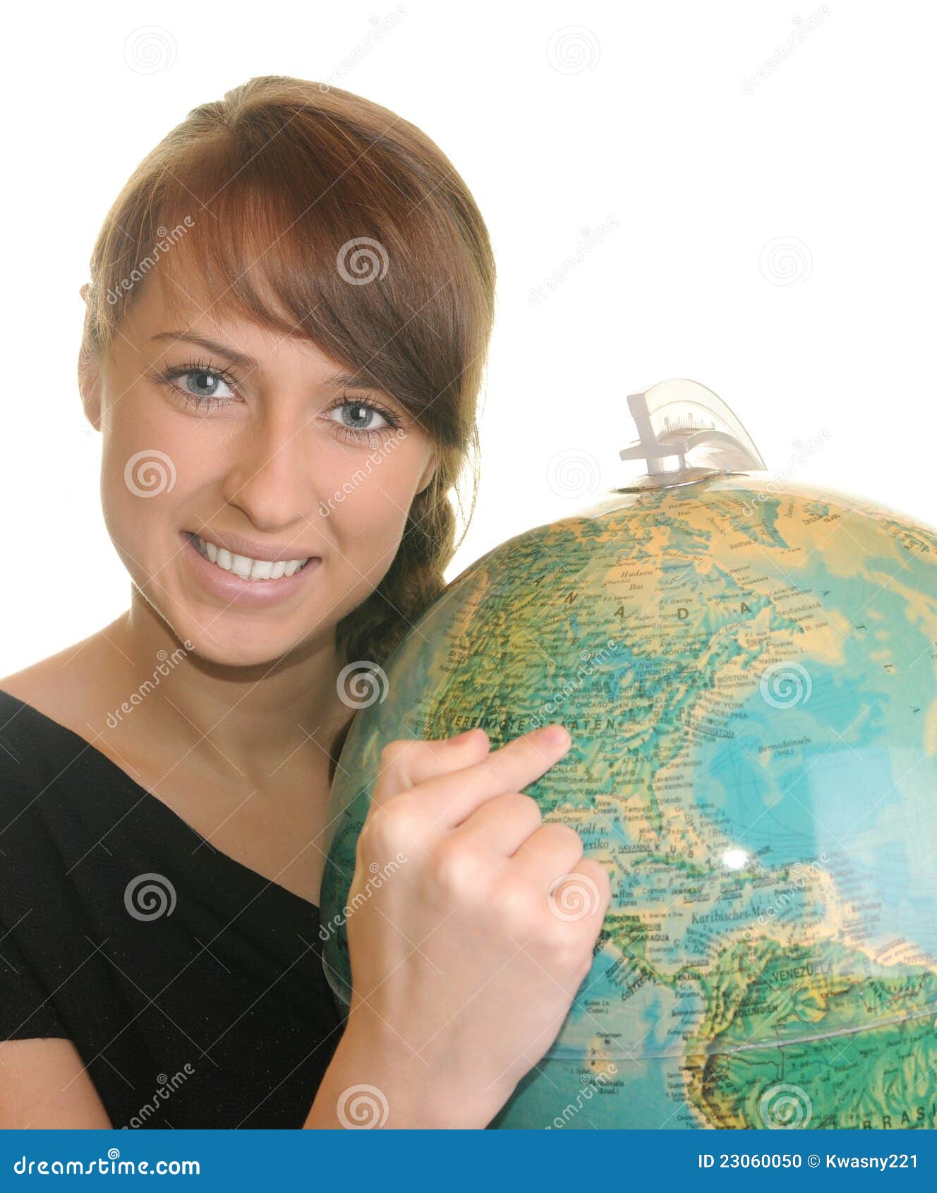 Pretty teacher stock photo. Image of trip, globe, skin - 23060050