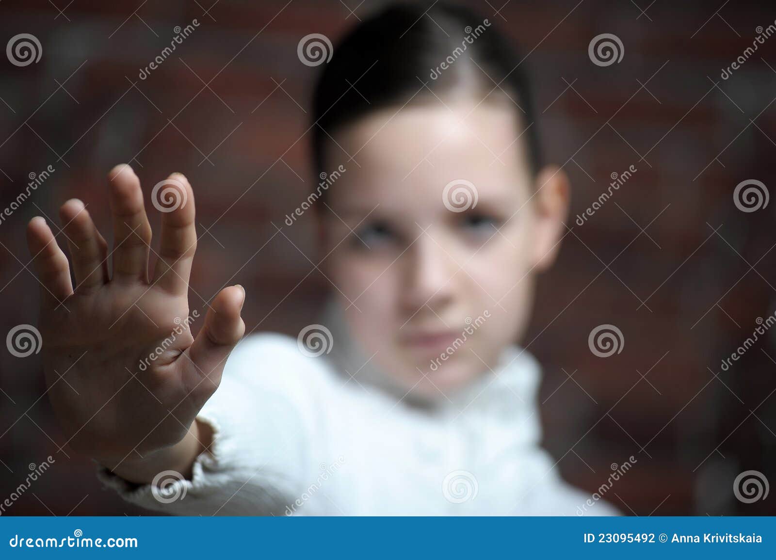 Pretty Teenager Girl Making Stop Gesture Stock Photo - Image of ... Pretty Teenager Girl Making Stop Gesture Stock Photo - Image of ...
