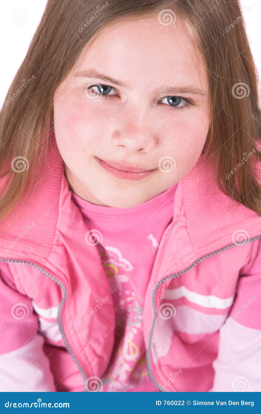 Pretty Ten Year Old Blond Girl Looking Up Stock Photo - Image of close ...