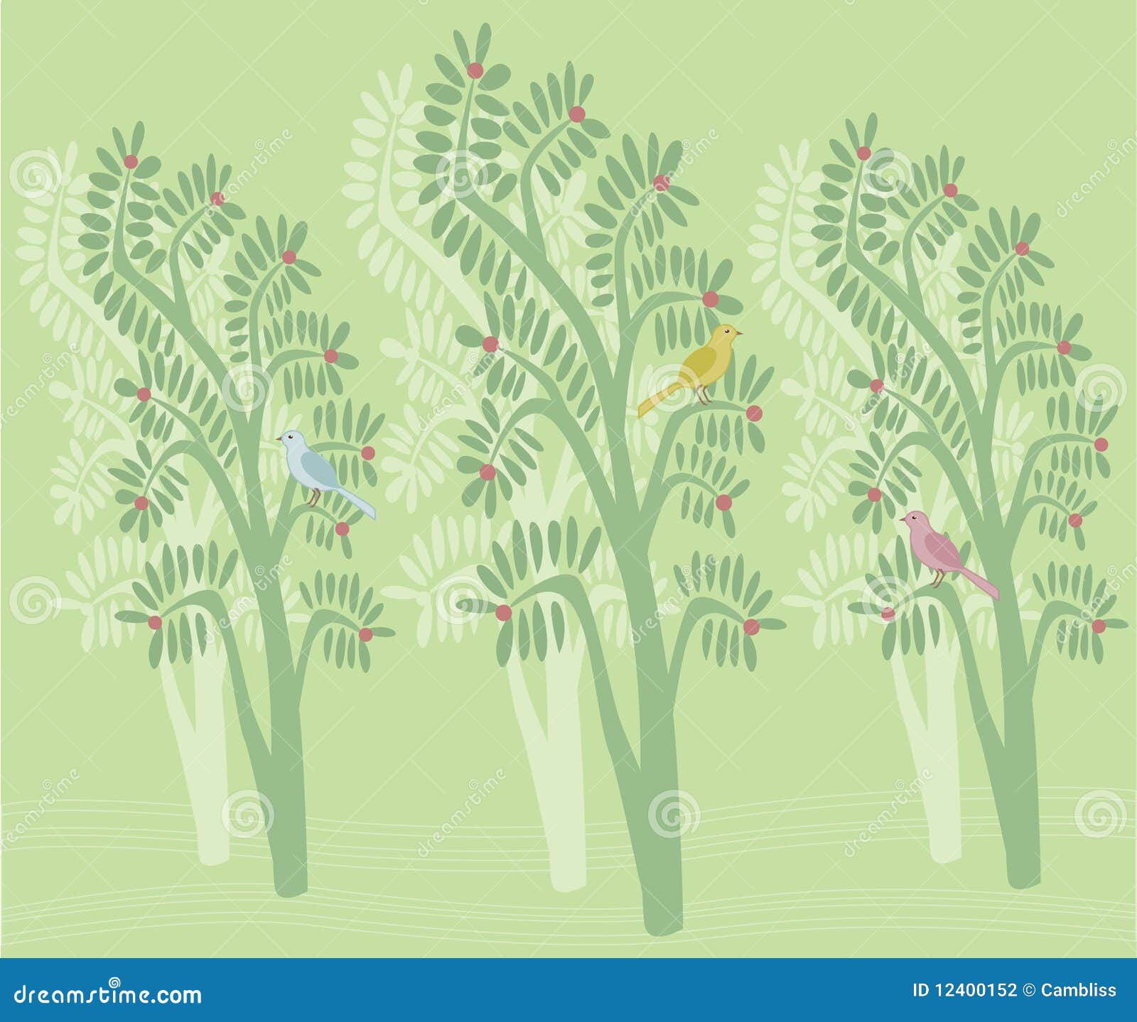 Pretty Tree Design stock vector. Illustration of texture - 12400152