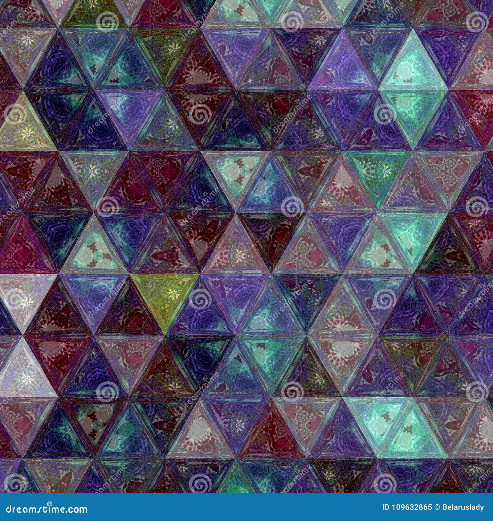 Pretty Triangle Purple, Green And White Background Effect Stained Glass ...