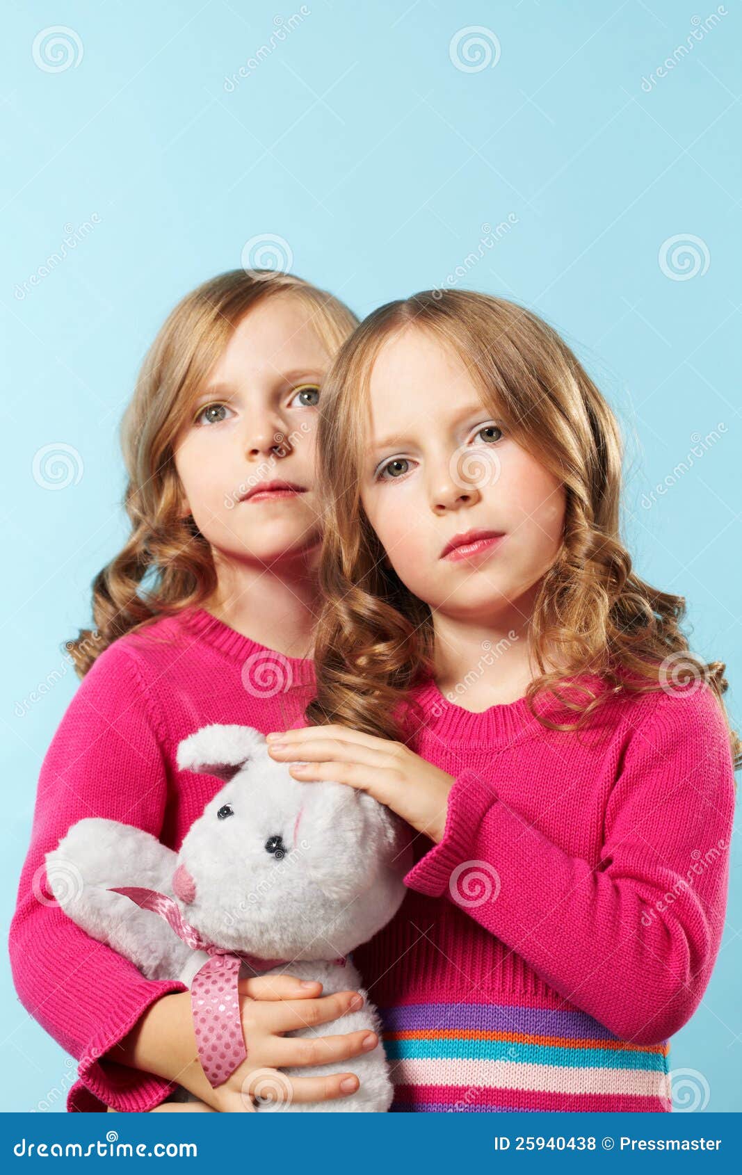 Pretty twins stock photo. Image of calm, fashion, portrait - 25940438