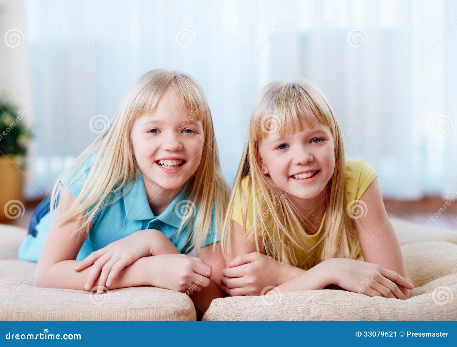 Pretty twins stock image. Image of blonde, adorable, joyful - 33079621