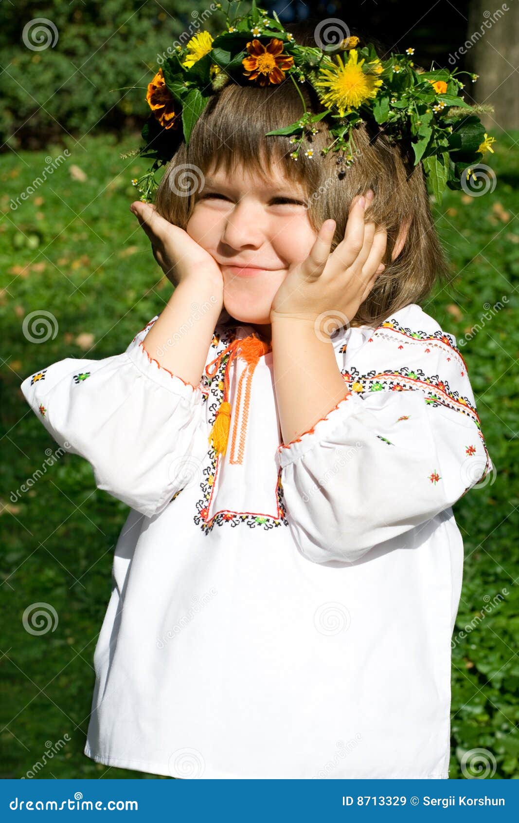 Pretty Ukrainian girl stock image. Image of cheerful, green - 8713329