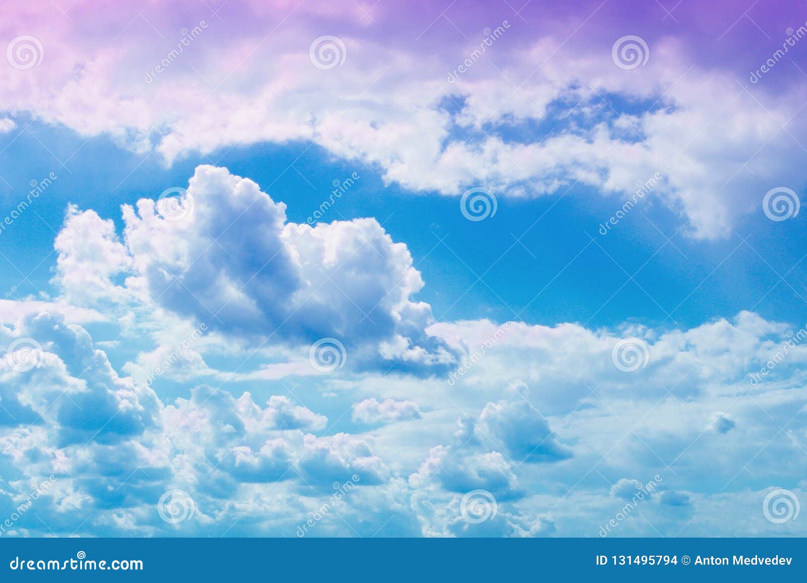 Pretty Vivid Cumulus Clouds on the Sky for Using As Background in ...