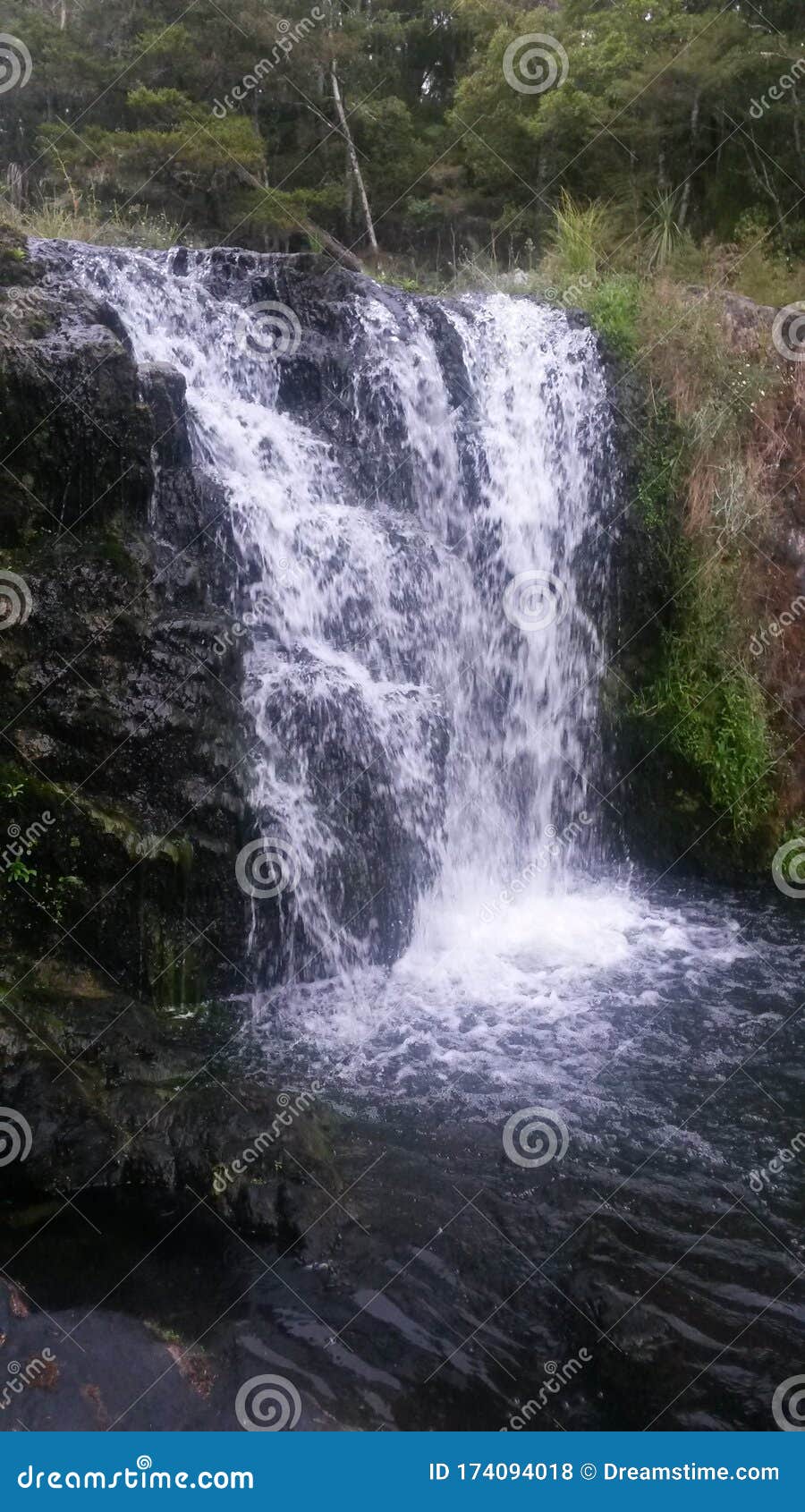 Pretty waterfall stock photo. Image of forest, water - 174094018