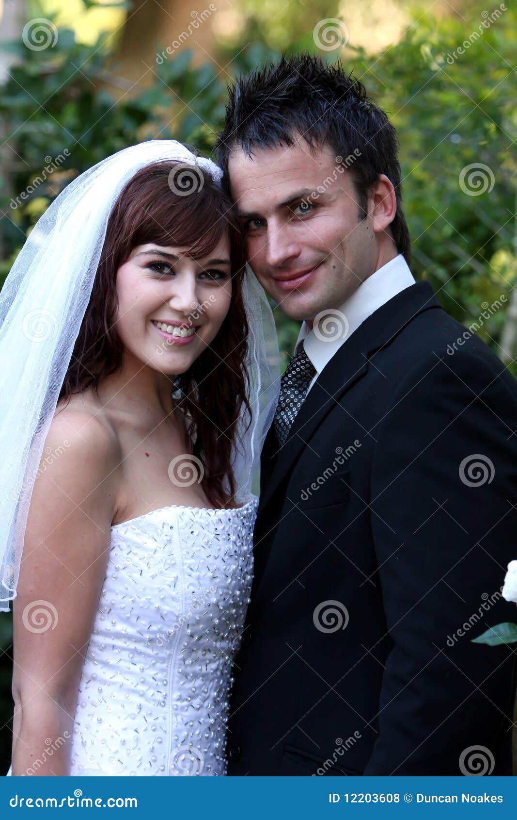 Pretty Wedding Couple stock photo. Image of people, portrait - 12203608