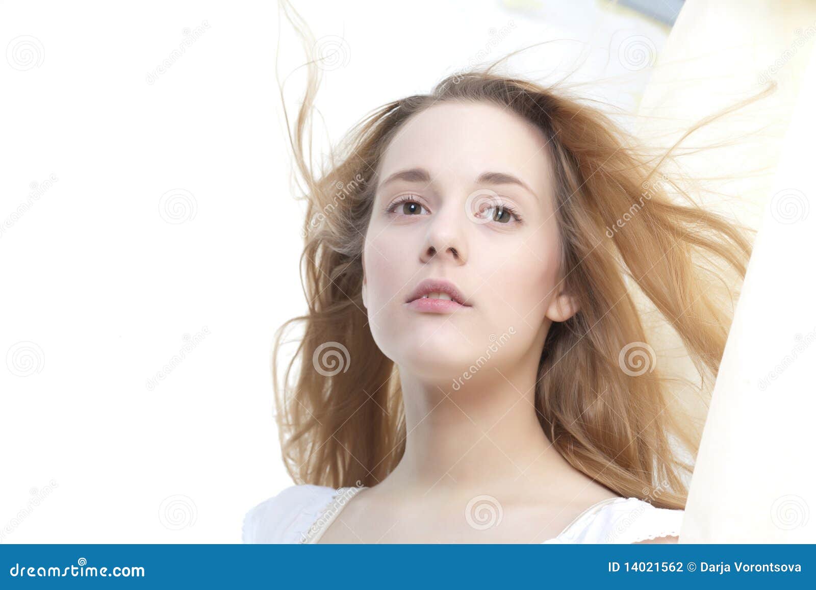 Pretty on the wind stock photo. Image of health, studio - 14021562