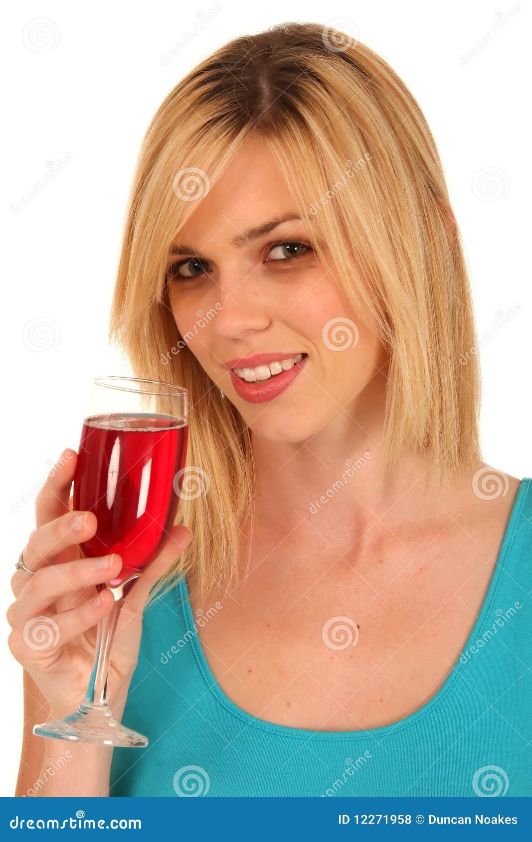 Pretty Wine Drinker stock photo. Image of happy, cheerful - 12271958