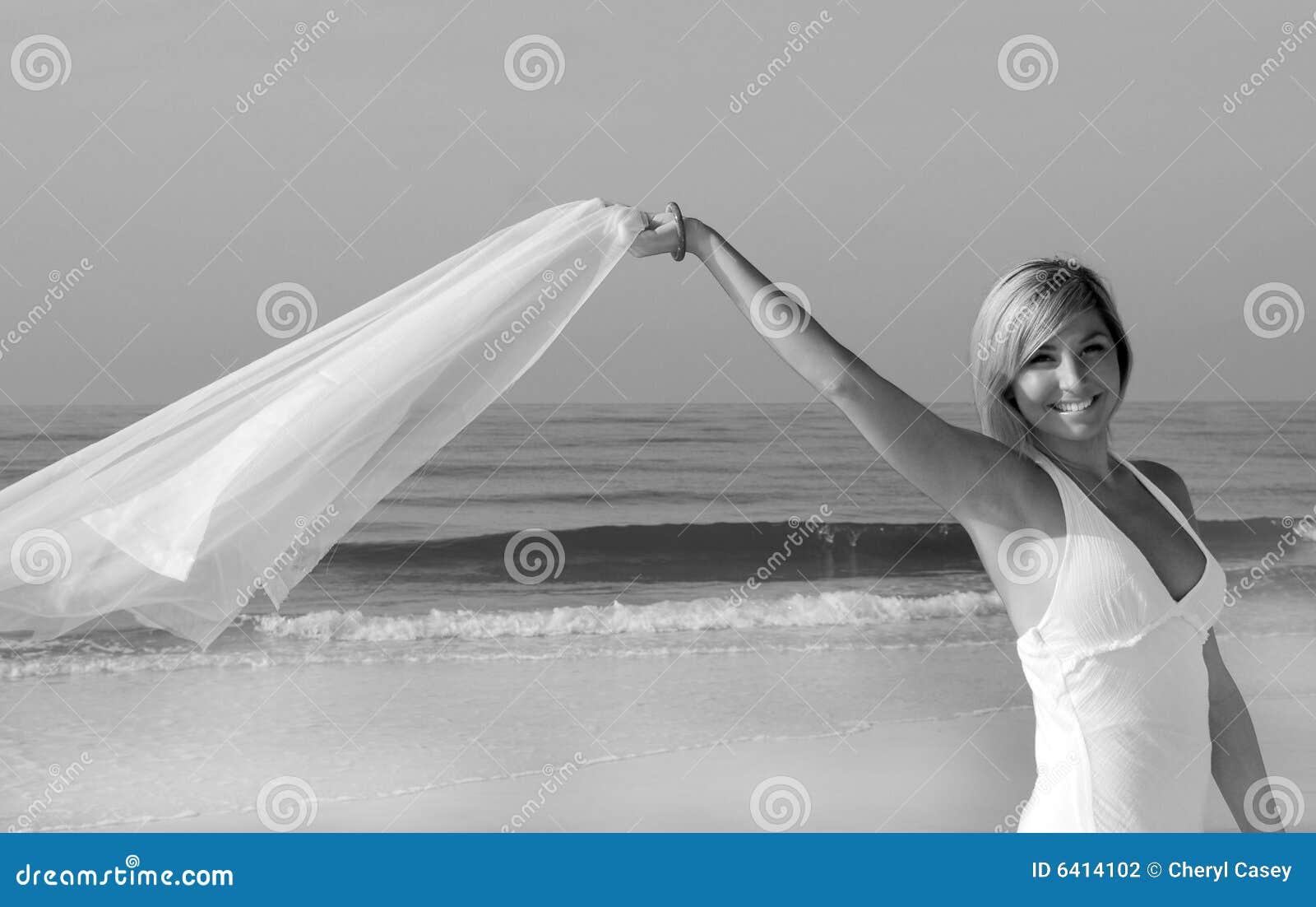 Pretty woman on beach stock photo. Image of recreation - 6414102