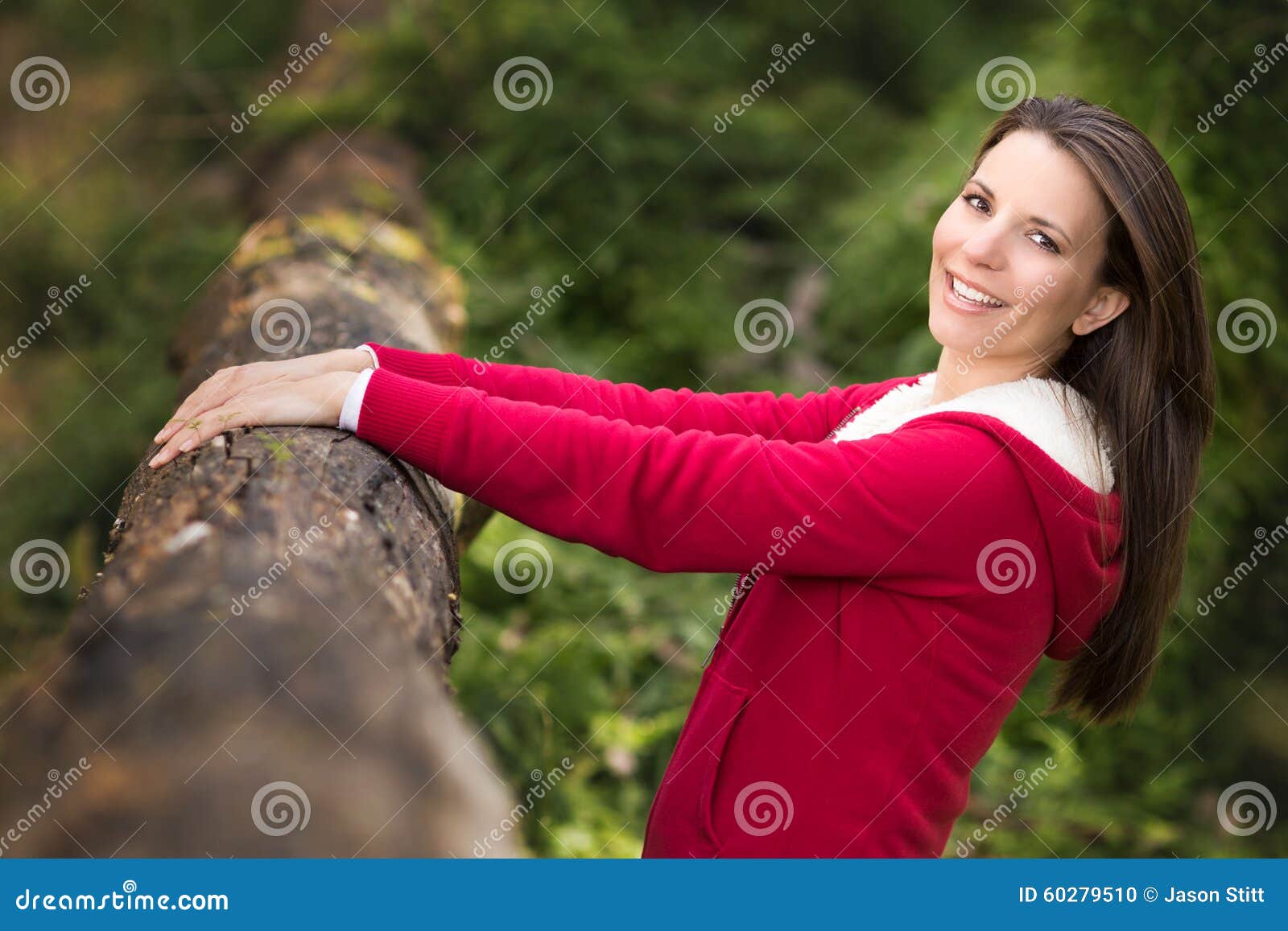 Pretty Woman in Bush stock photo. Image of girl, twenties - 60279510