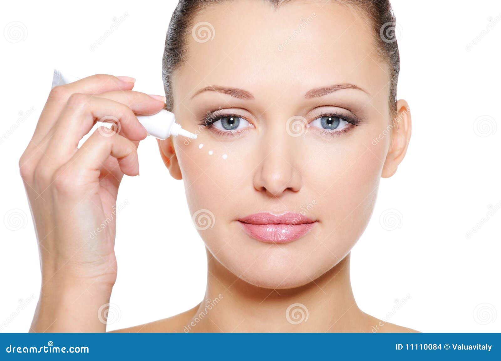 Pretty Woman Caring of Skin Stock Photo - Image of adult, girl: 11110084