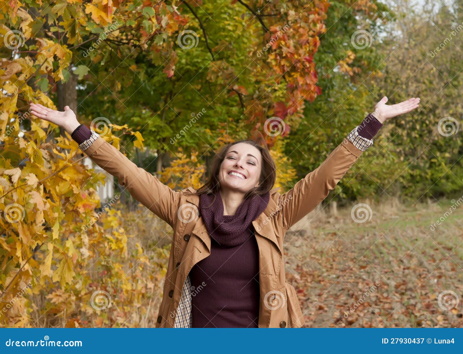 Pretty woman cheering stock image. Image of relaxing - 27930437