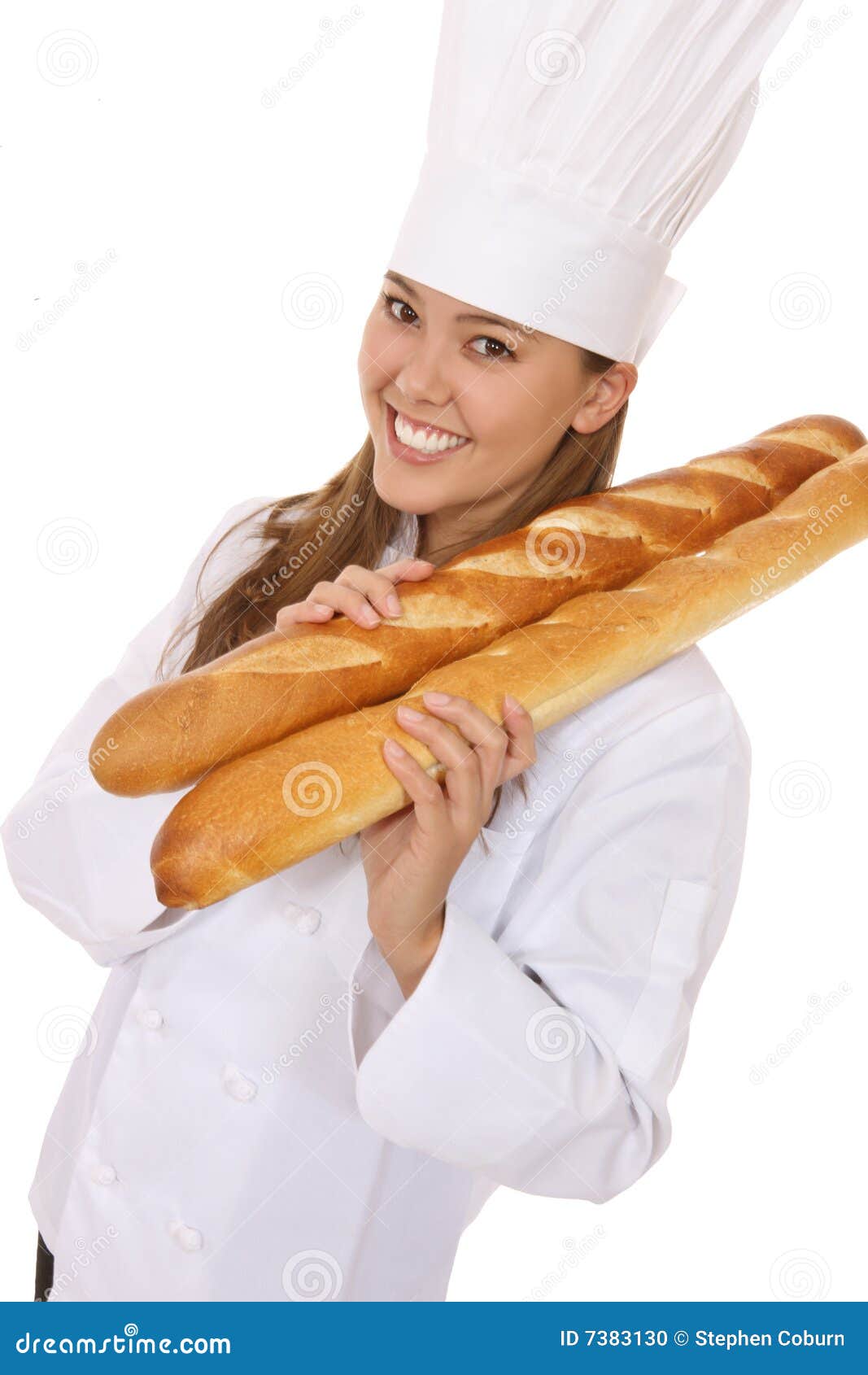 Pretty Woman Chef stock photo. Image of bread, french - 7383130