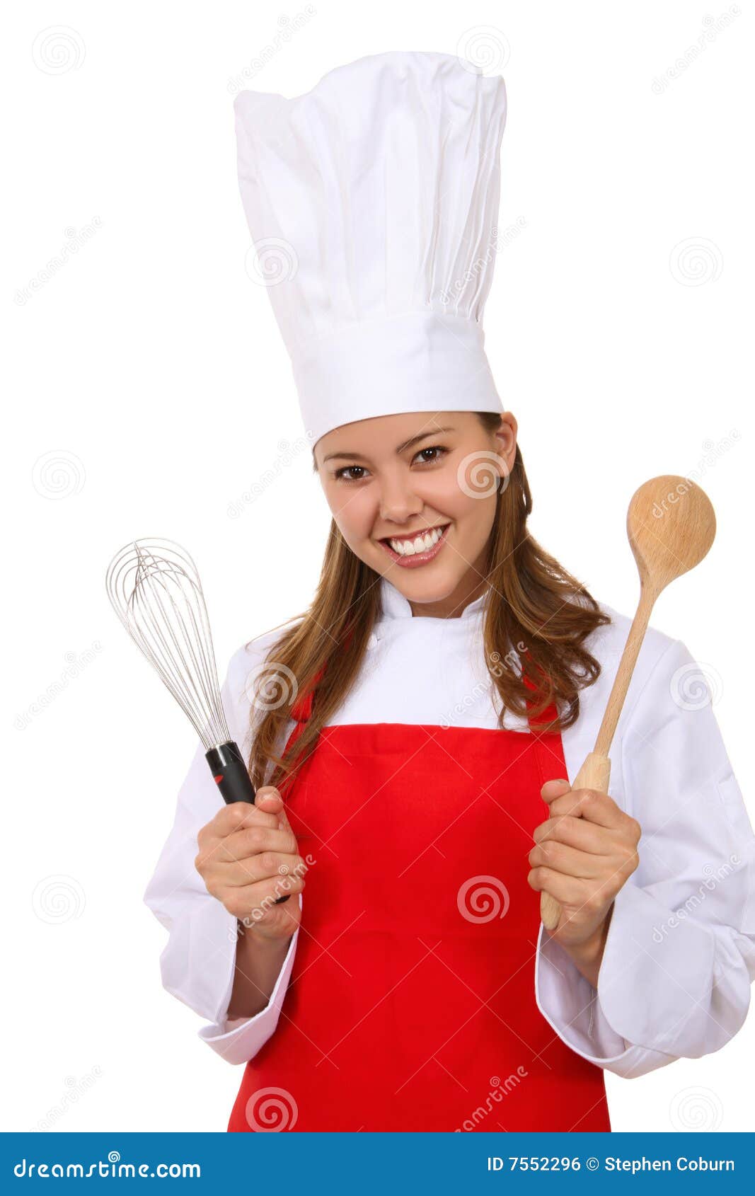 Pretty Woman Chef stock photo. Image of service, kitchen - 7552296