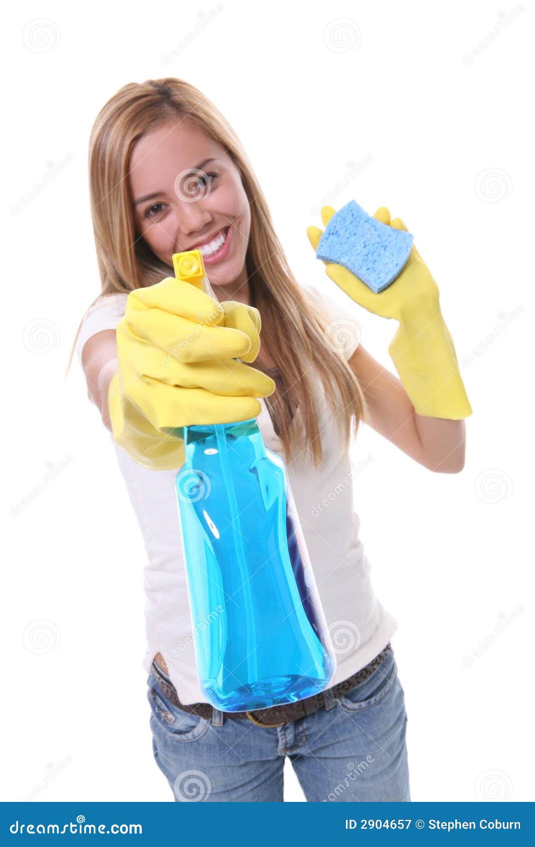 Pretty Woman Cleaning stock image. Image of pretty, beauty - 2904657