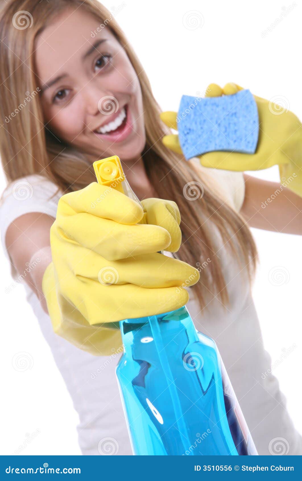 Pretty Woman Cleaning stock photo. Image of girl, cleanse - 3510556
