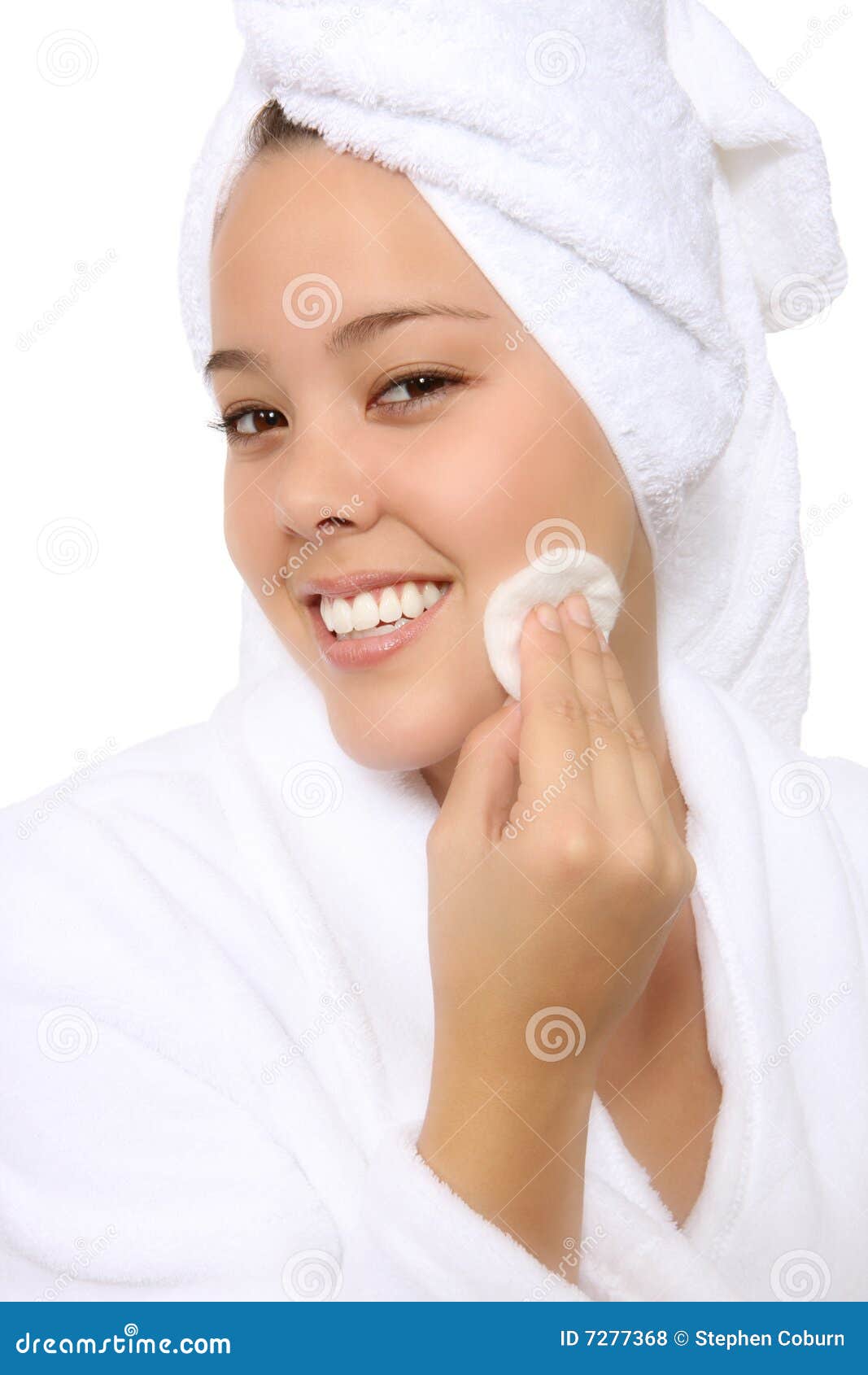 Pretty Woman Cleaning Face stock photo. Image of girl - 7277368