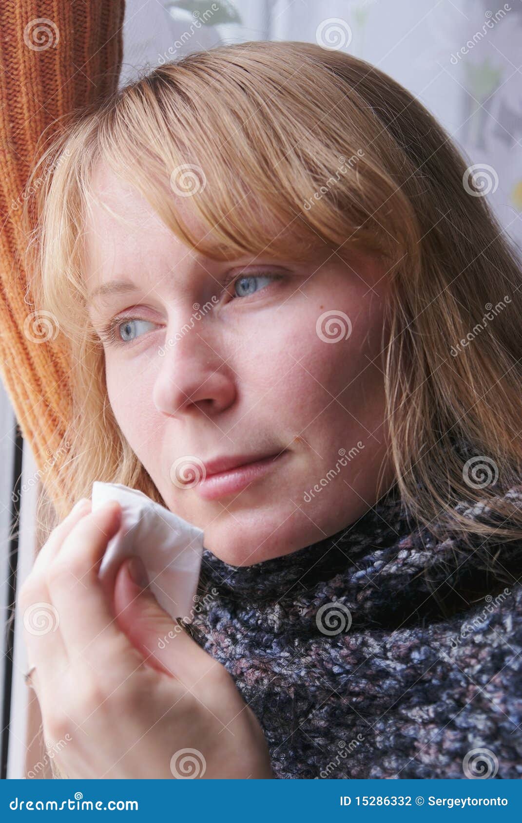 Pretty Woman with Cold and Flu Stock Photo - Image of nose, attractive ...