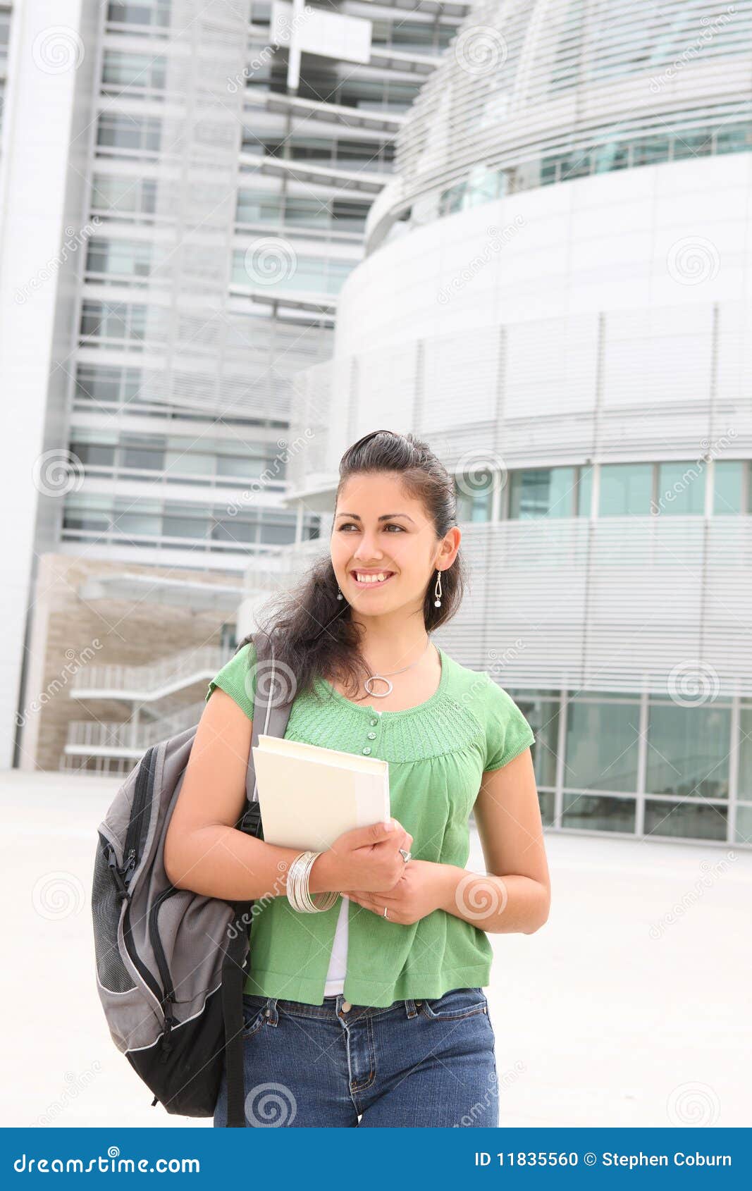 Pretty Woman at College stock photo. Image of enjoying - 11835560