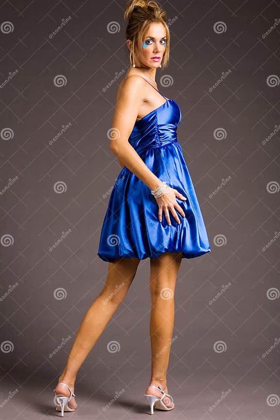 Pretty Woman In Dress Stock Image Image Of Glamorous 7114215