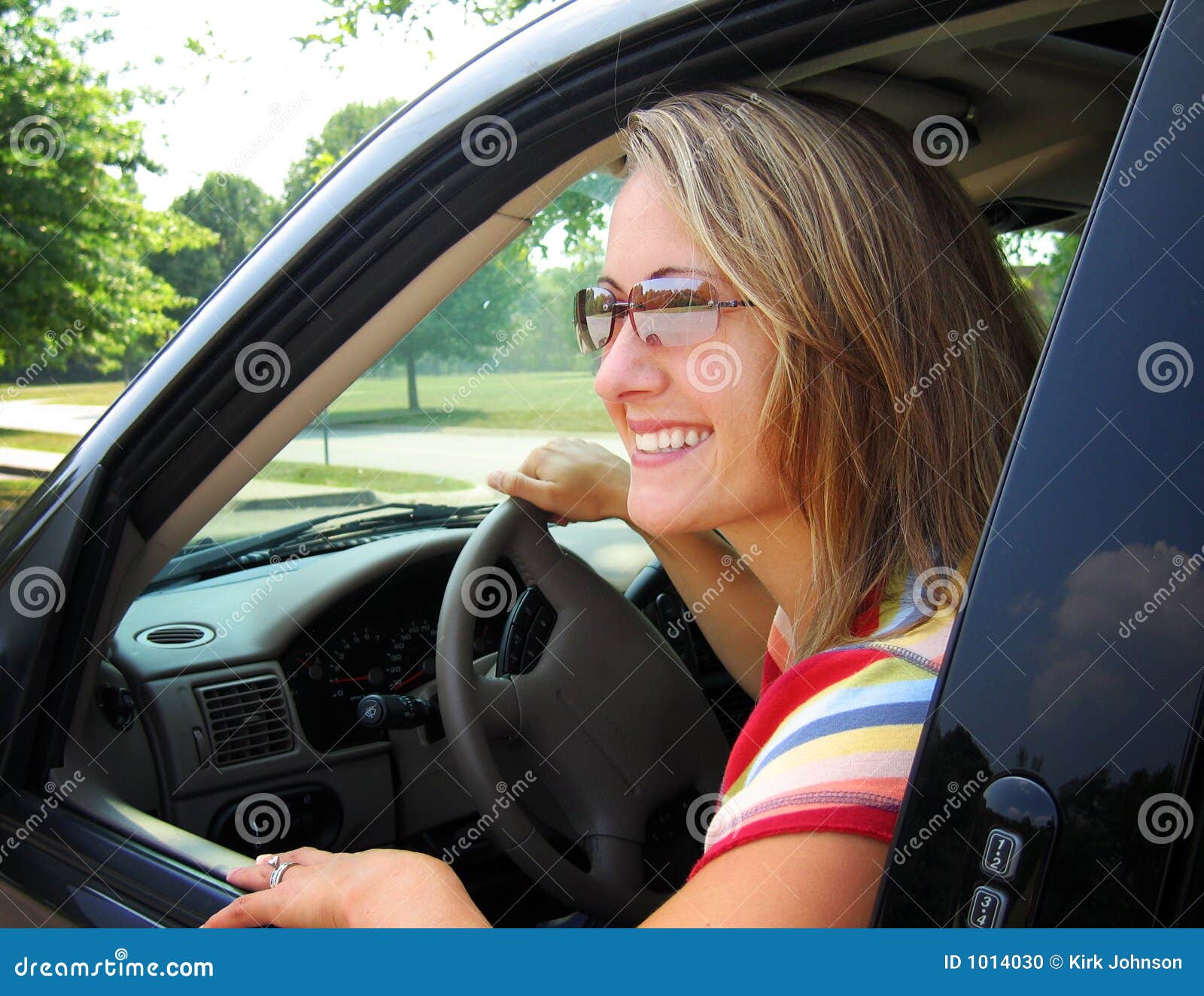 Pretty Woman Driver stock photo. Image of mother, woman - 1014030