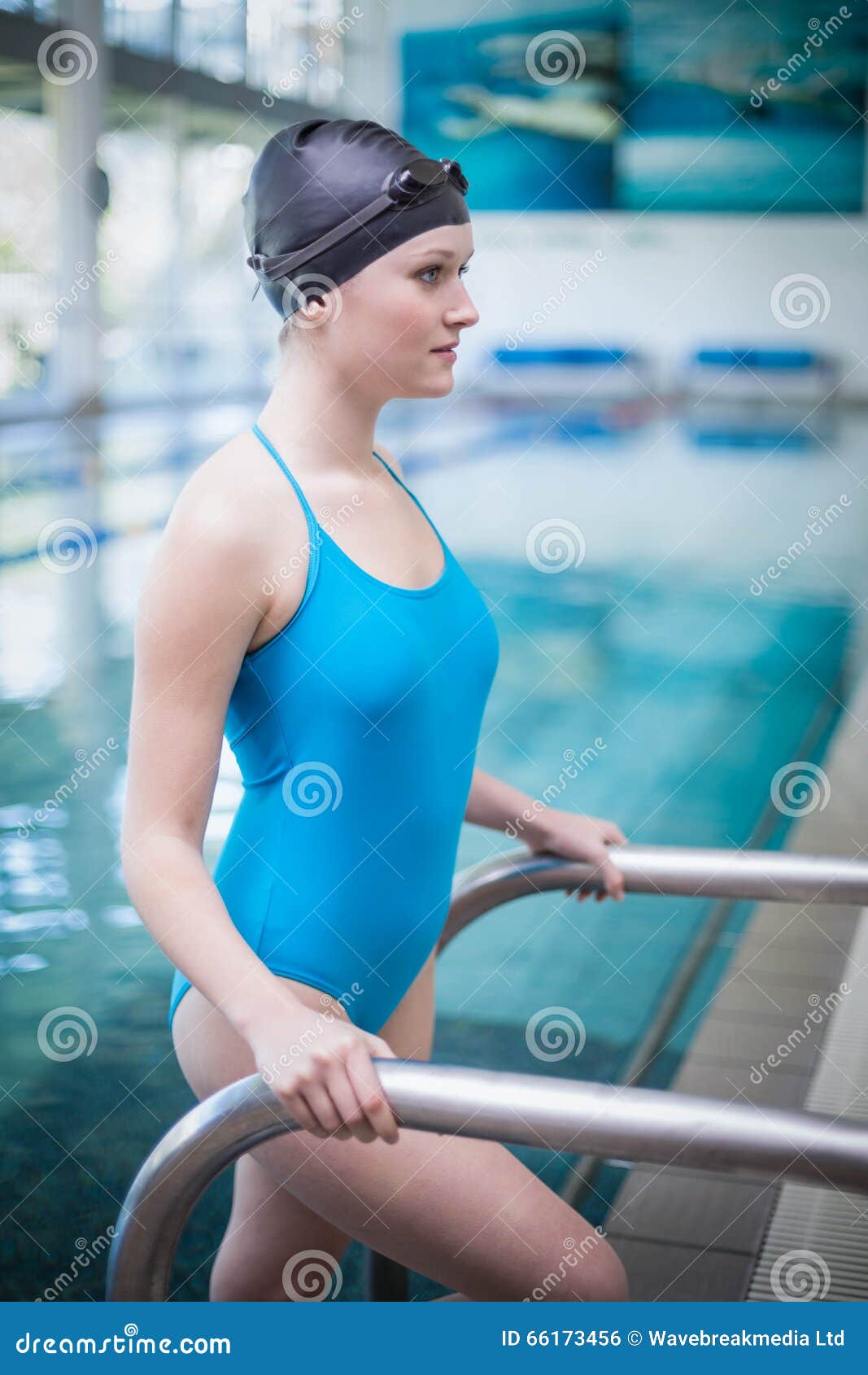 Pretty Woman Getting Out of the Water Stock Photo - Image of activity ...