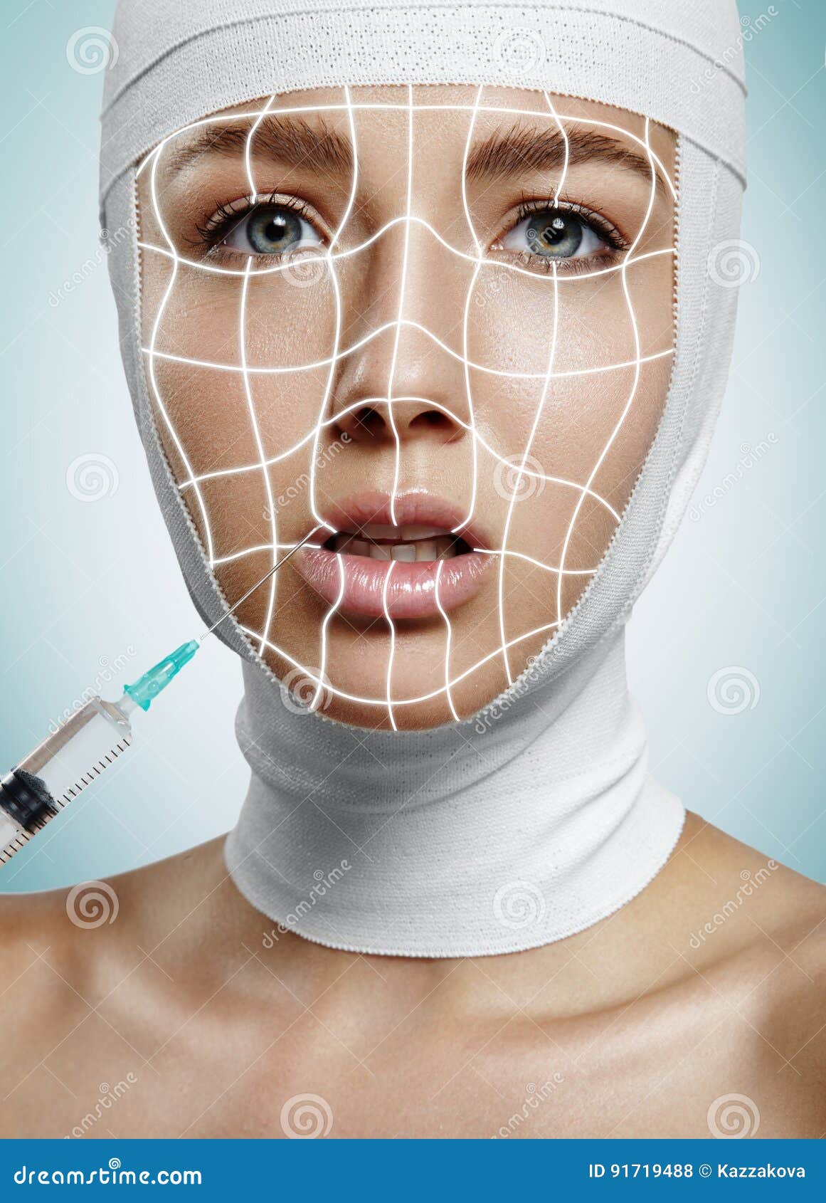 Pretty Woman Getting Silicon Injection in Her Lips Stock Photo - Image ...