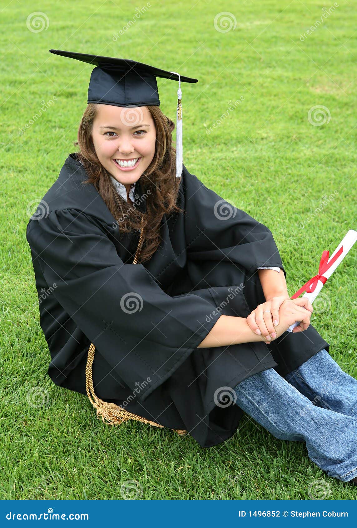 Pretty Woman at Graduation stock photo. Image of face - 1496852