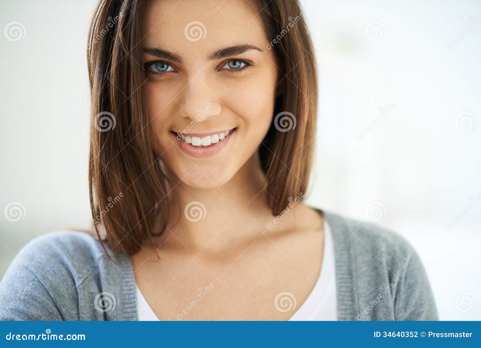 Pretty woman stock photo. Image of isolation, facial - 34640352