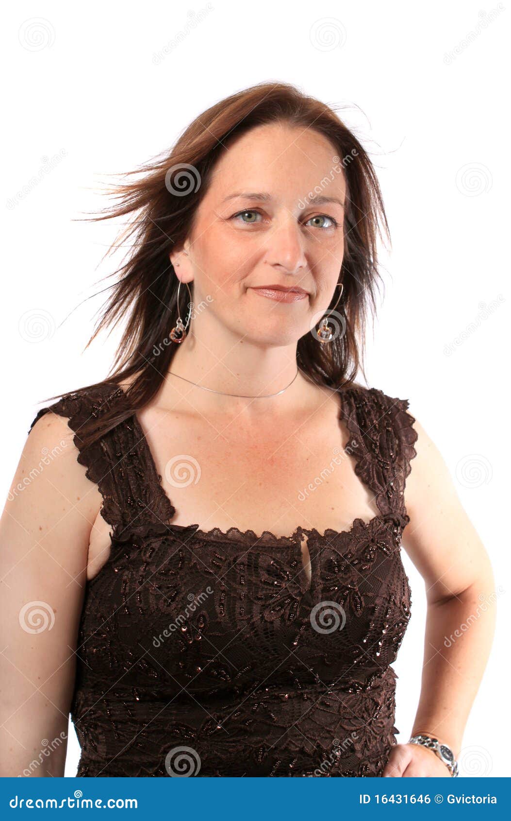 Pretty Woman in Her Forties Stock Photo - Image of cheeks, makeup: 16431646