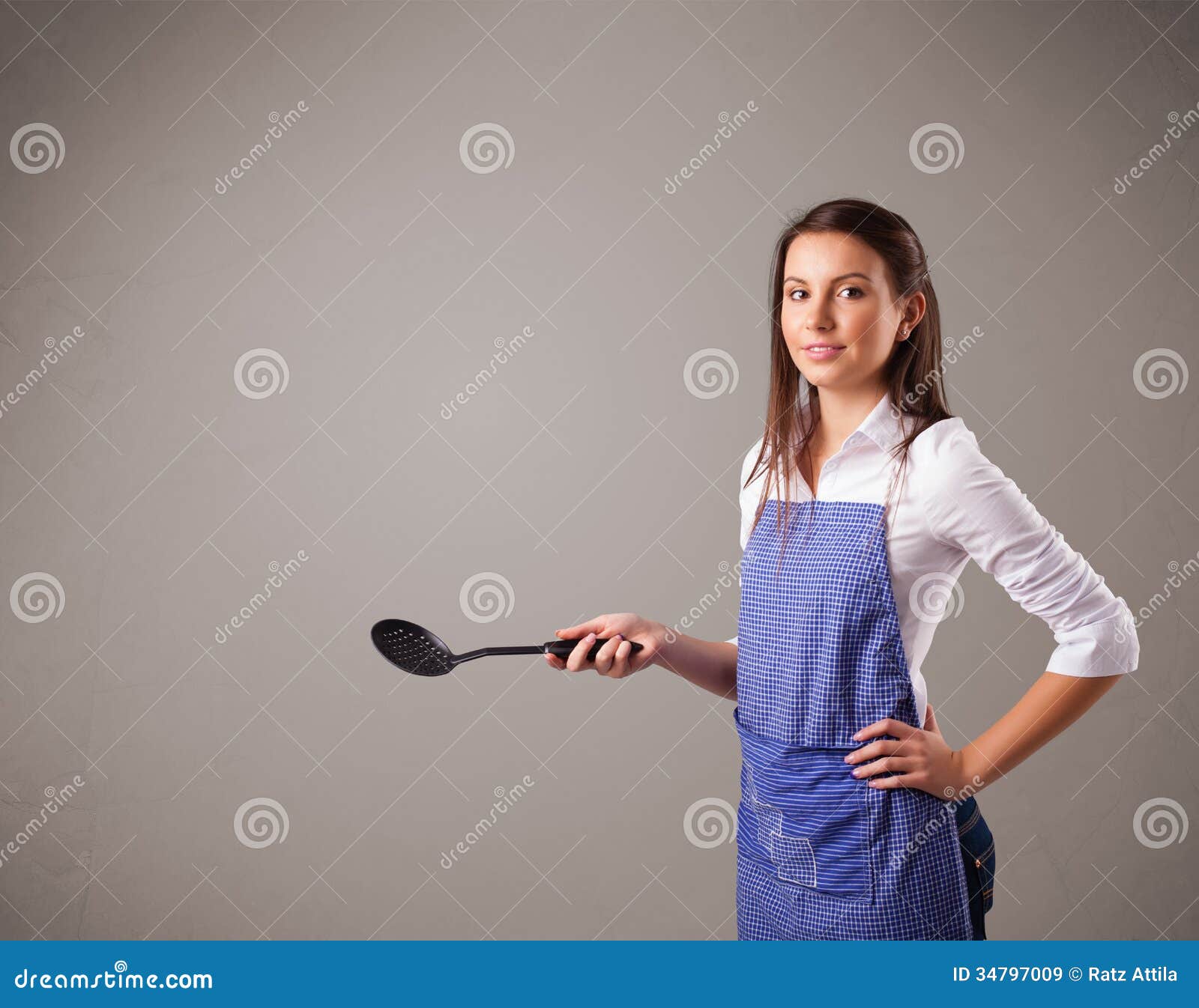 Pretty Woman Holding a Spoon Stock Image - Image of adult, caucasian ...