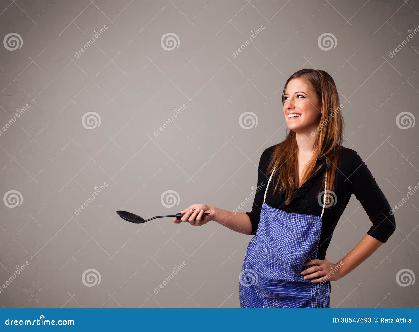 Pretty Woman Holding a Spoon Stock Image - Image of gourmet, female ...