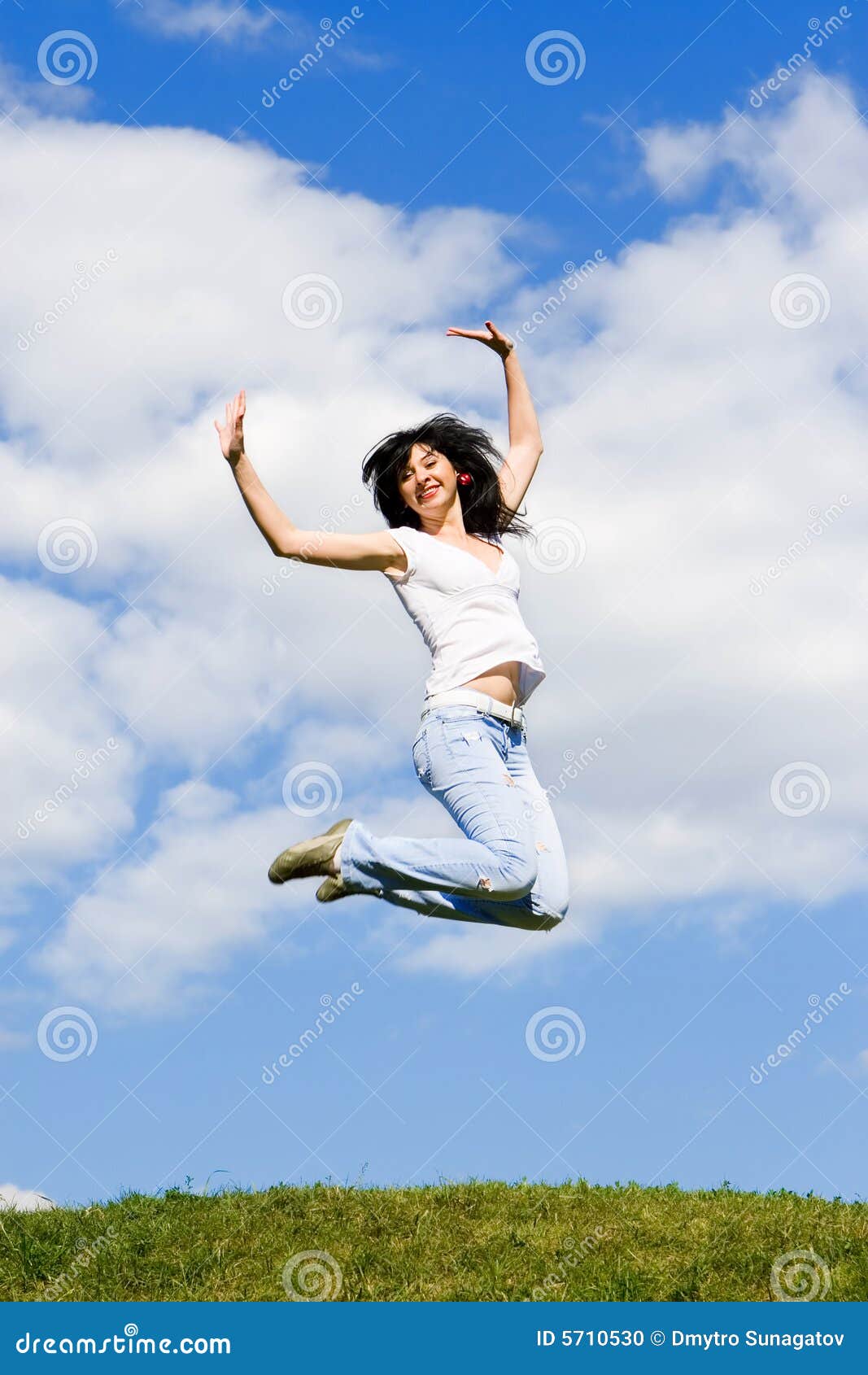 Pretty woman is jumping stock photo. Image of body, beautiful - 5710530