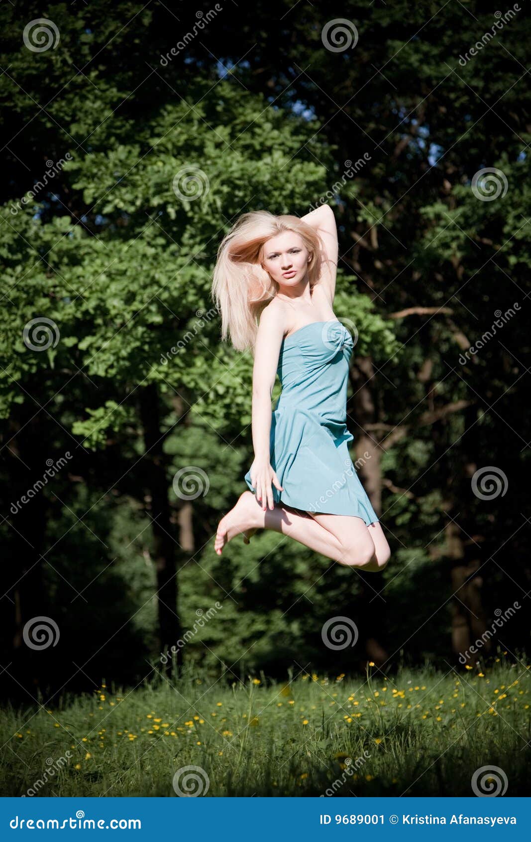 Pretty Woman Jumping High stock image. Image of healthy - 9689001