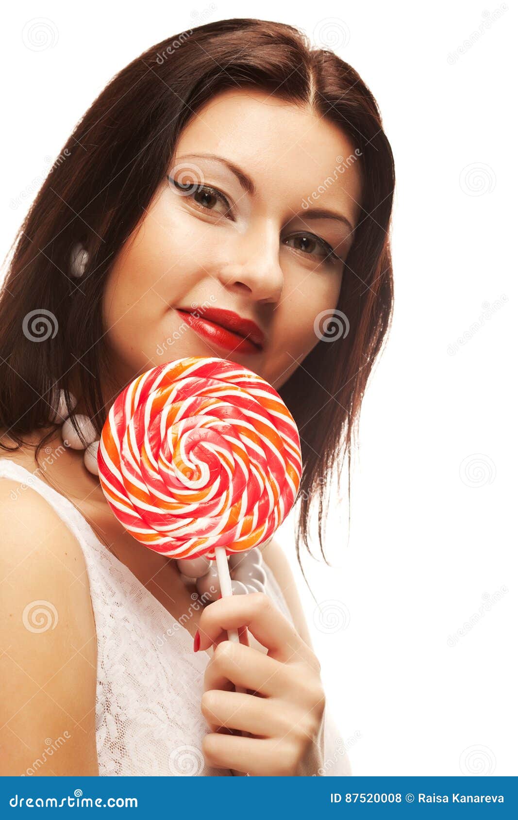 Pretty Woman with Lollipop. Stock Photo - Image of attractive, caramel ...