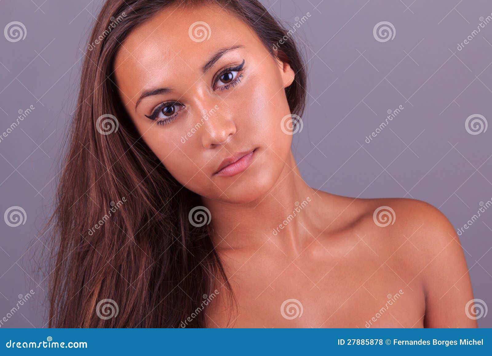 Pretty Woman with Long Straight Stock Photo - Image of young, girl ...