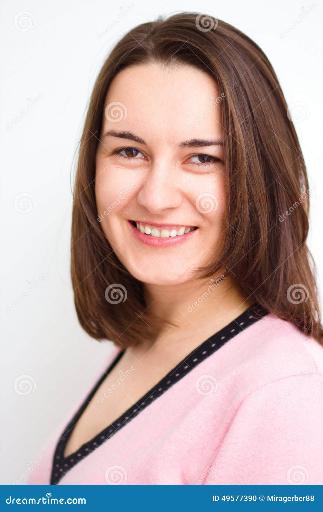 Pretty Woman Looking at You Smiling Stock Photo - Image of beauty ...