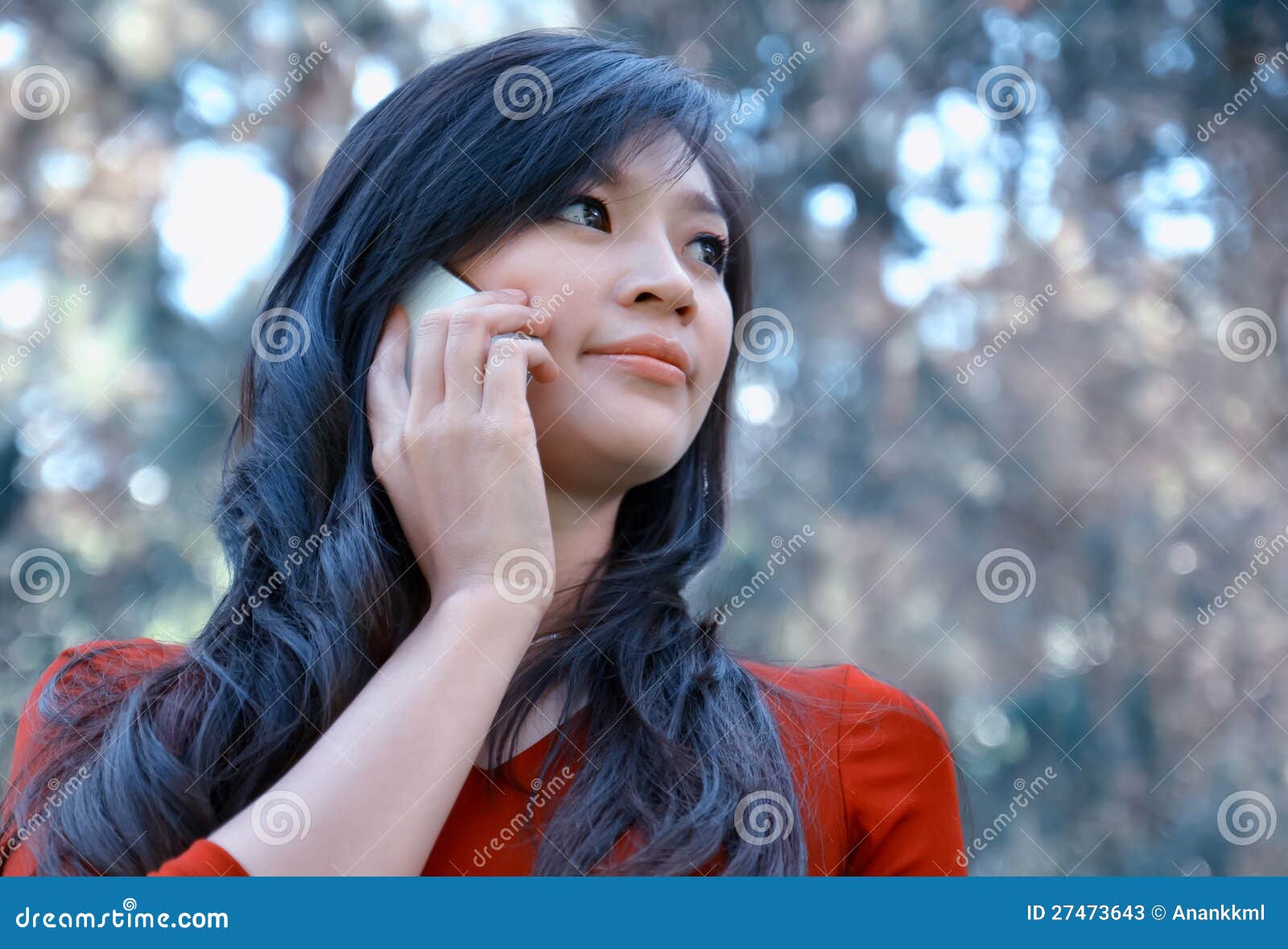 Pretty Woman Making a Phone Call Stock Image - Image of laying, mobile ...