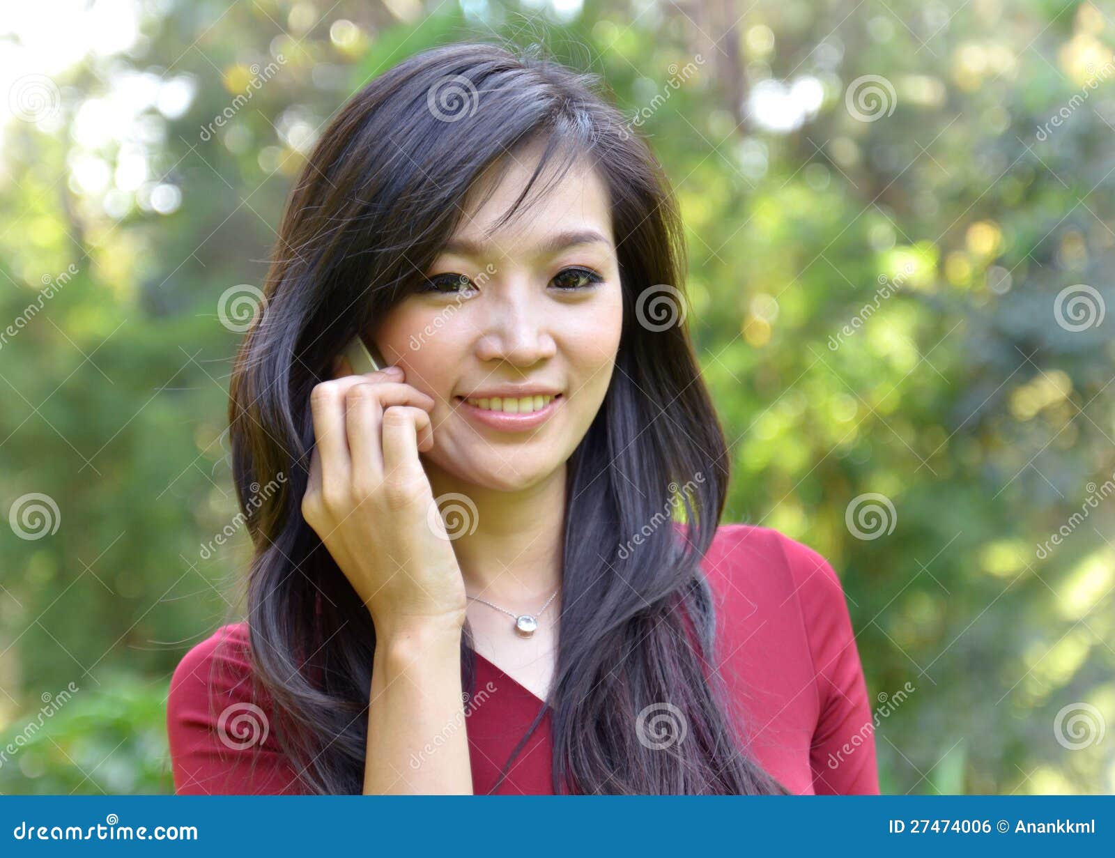 Pretty Woman Making a Phone Call Stock Photo - Image of happy, beauty ...