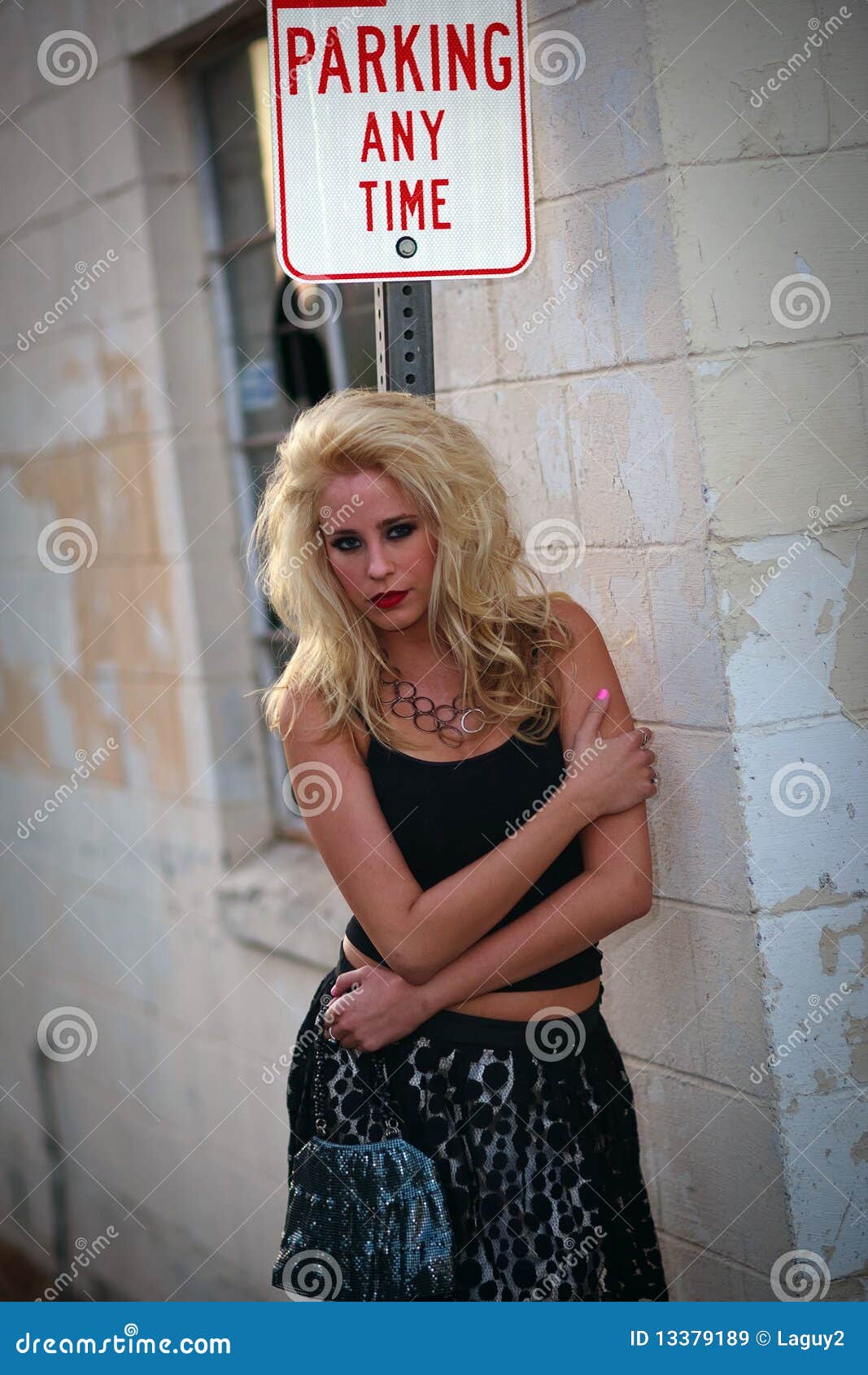 Pretty Woman Model in Urban Environment Stock Image - Image of ...