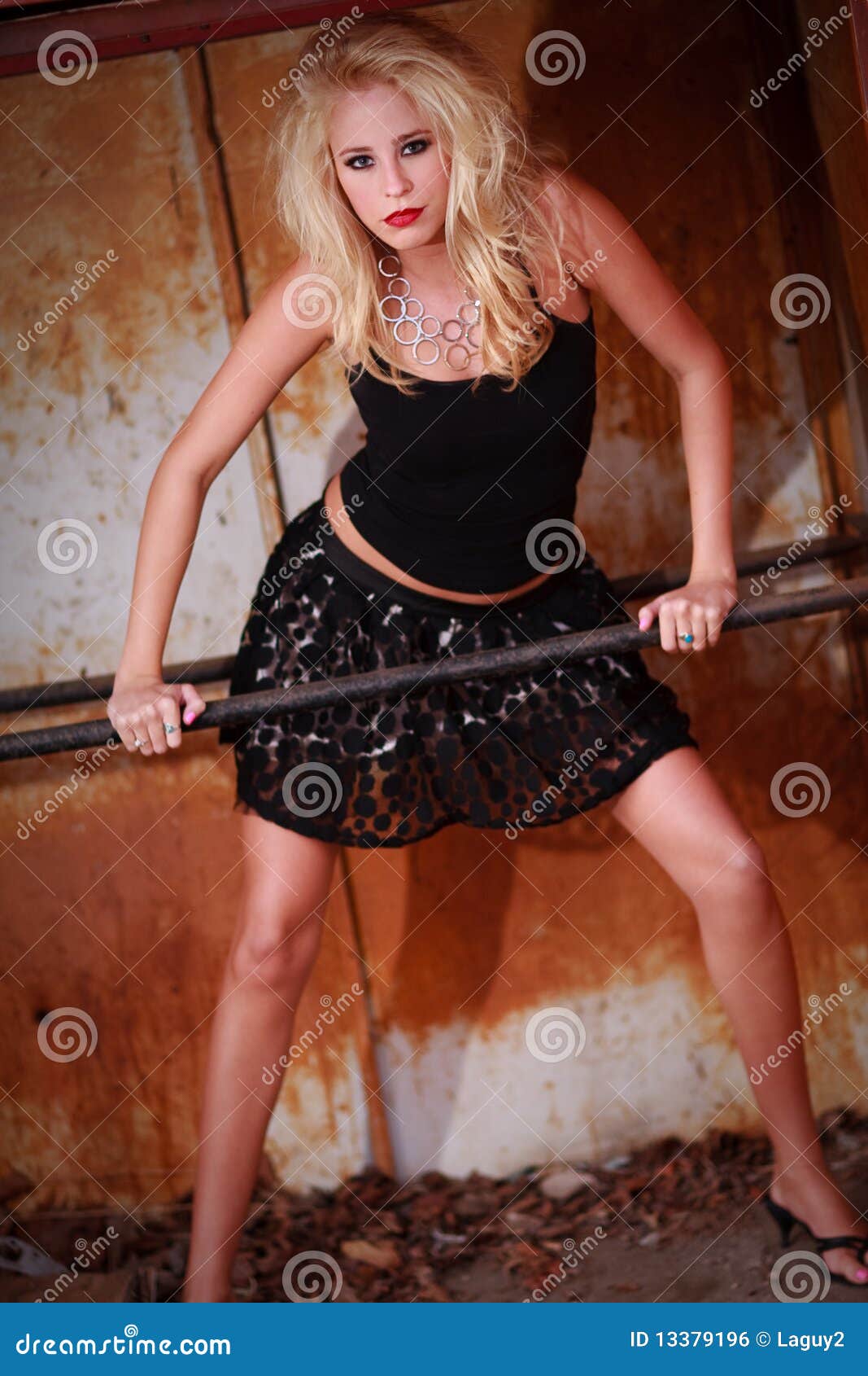 Pretty Woman Model in Urban Environment Stock Photo - Image of thigh ...