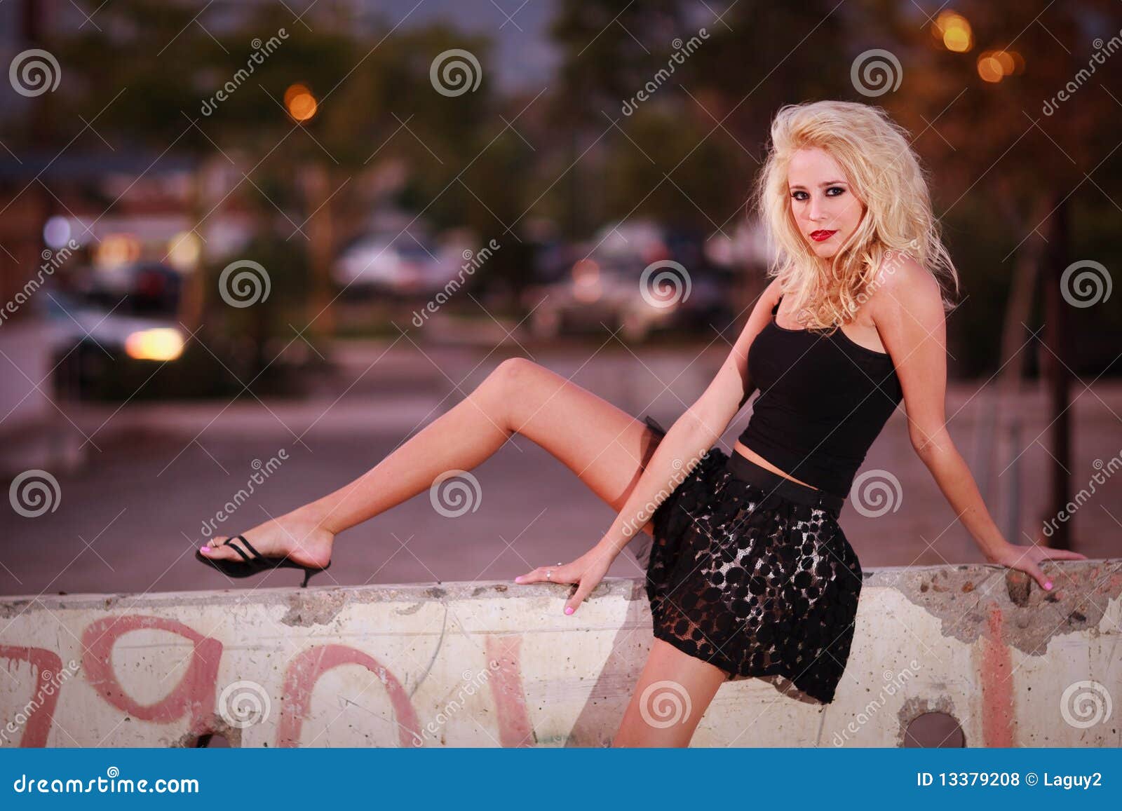 Pretty Woman Model in Urban Environment Stock Photo - Image of model ...