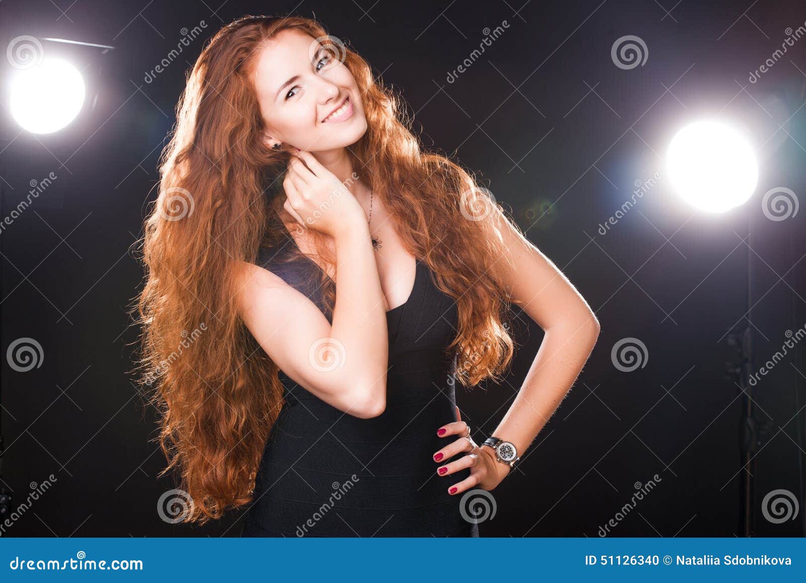 Pretty woman modeling stock photo. Image of casual, face - 51126340