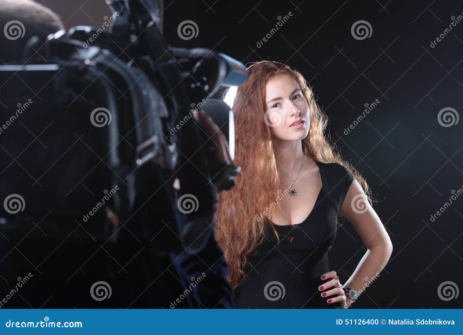 Pretty woman modeling stock photo. Image of face, expression - 51126400