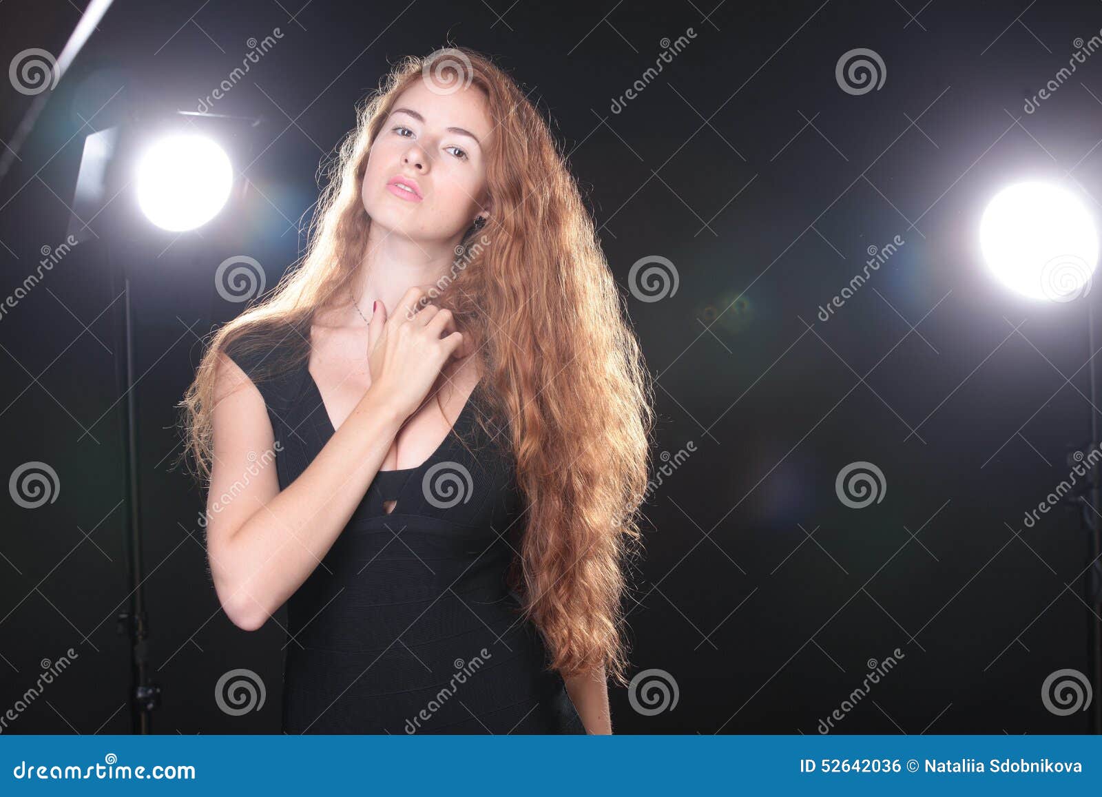 Pretty woman modeling stock photo. Image of elegant, happiness - 52642036