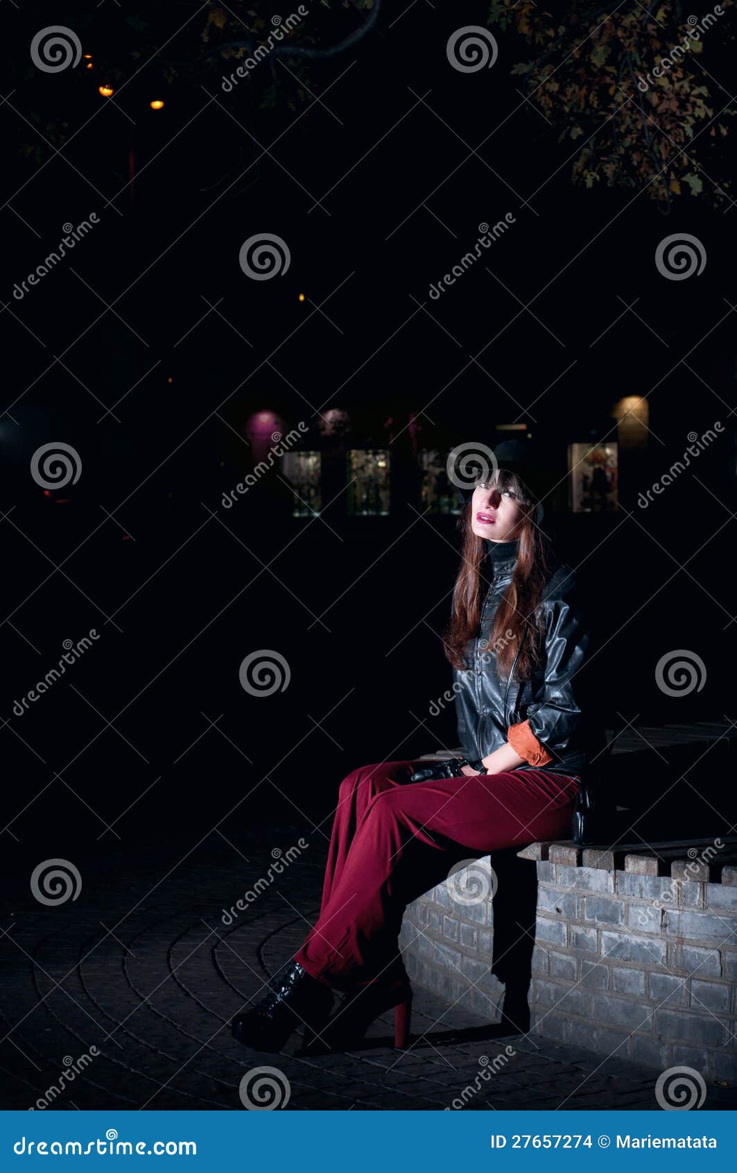 Pretty woman at night stock photo. Image of high, confidence - 27657274