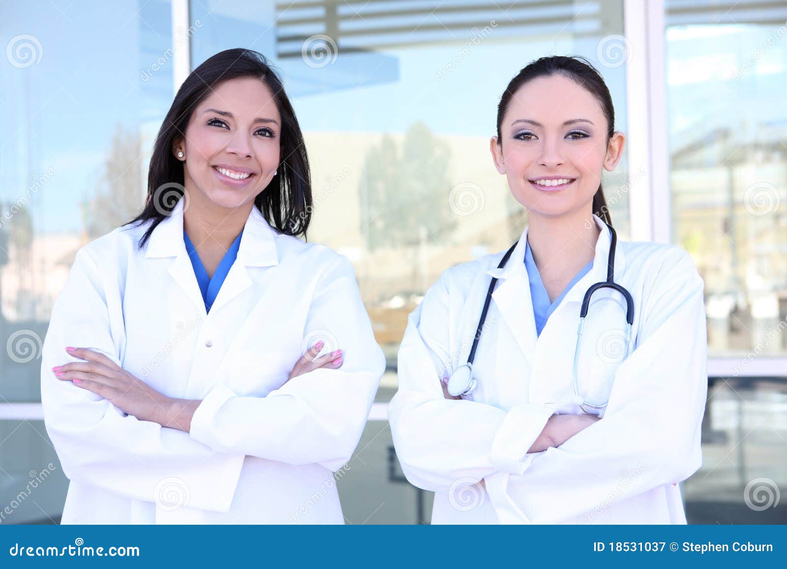 Pretty Woman Nurses stock image. Image of smile, assistant - 18531037