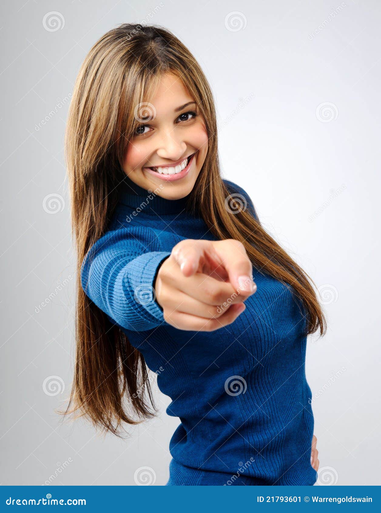 Pretty woman pointing stock image. Image of adult, approachable - 21793601