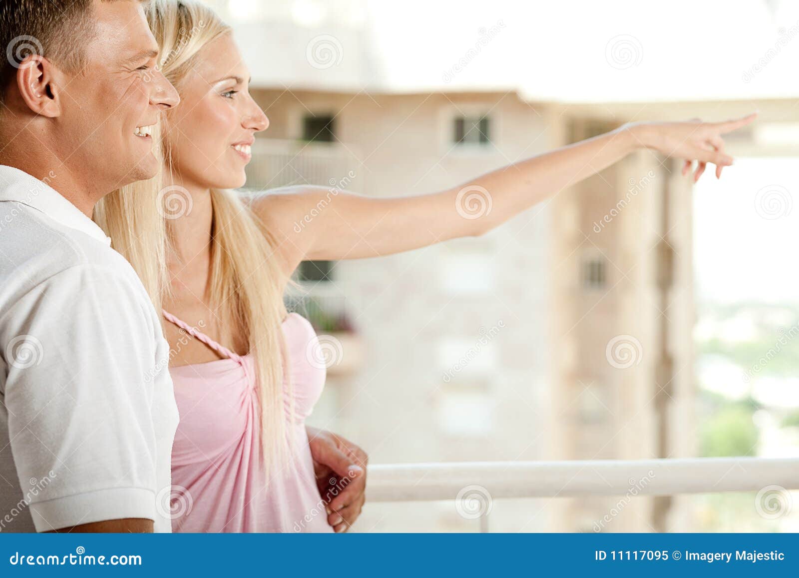 Pretty woman pointing out stock image. Image of emotions - 11117095